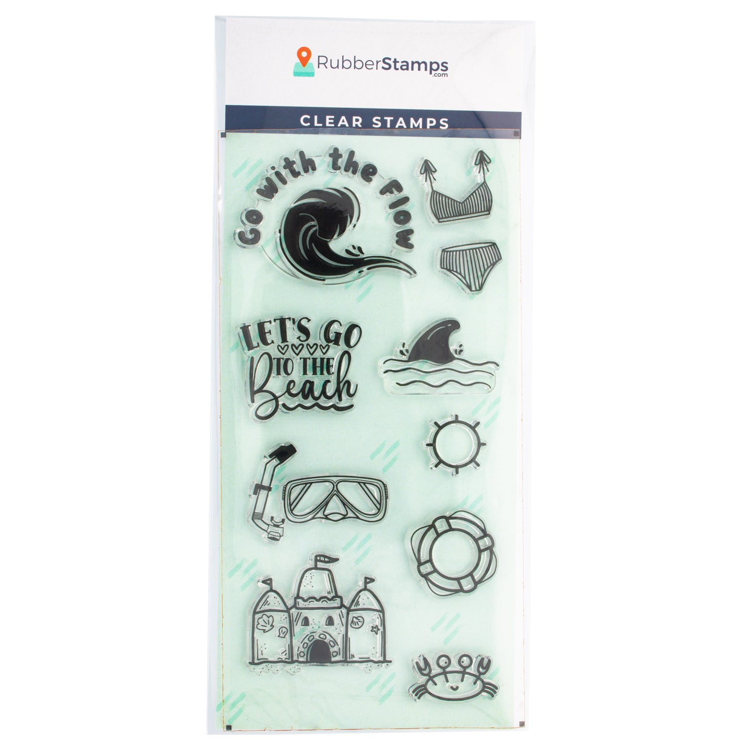 Go With The Flow Clear Stamp Set - RubberStamps.com
