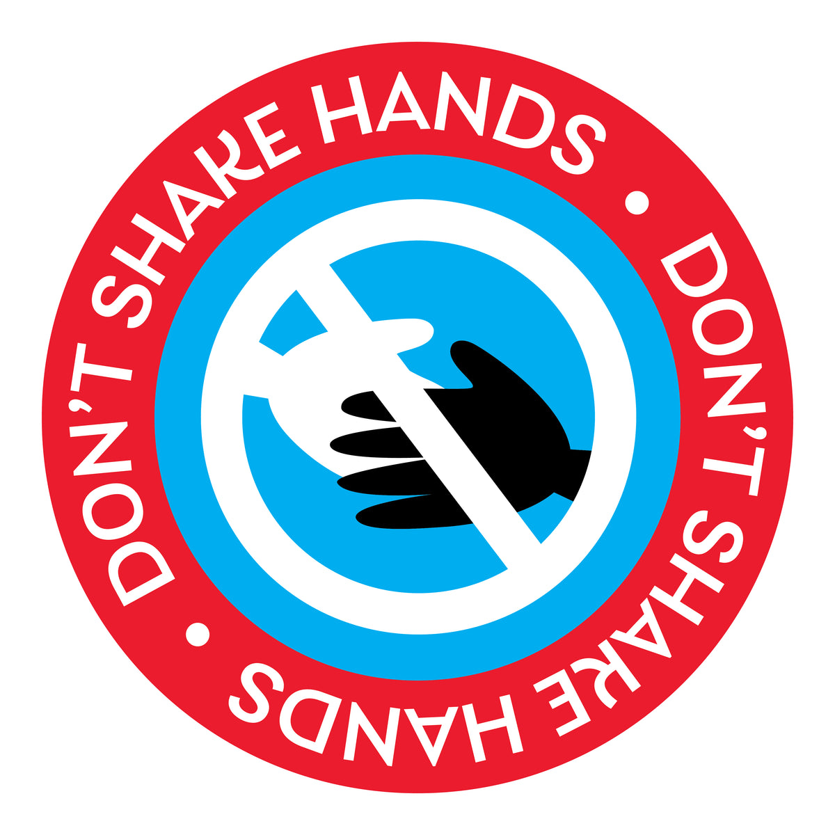 Don't Shake Hands Decal – RubberStamps.com