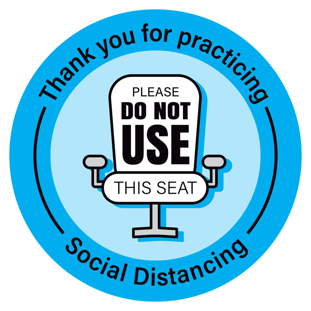Social Distancing Please Do Not Use This Seat Chair Decal ...