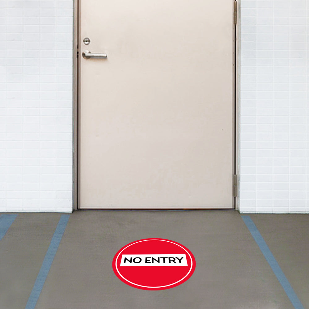 No Entry Floor Decal – RubberStamps.com