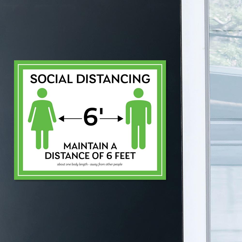 Maintain A Distance Of Six Feet Decal – RubberStamps.com