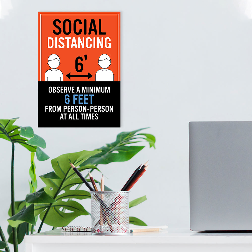 Observe A Minimum Of Six Feet Sign – RubberStamps.com
