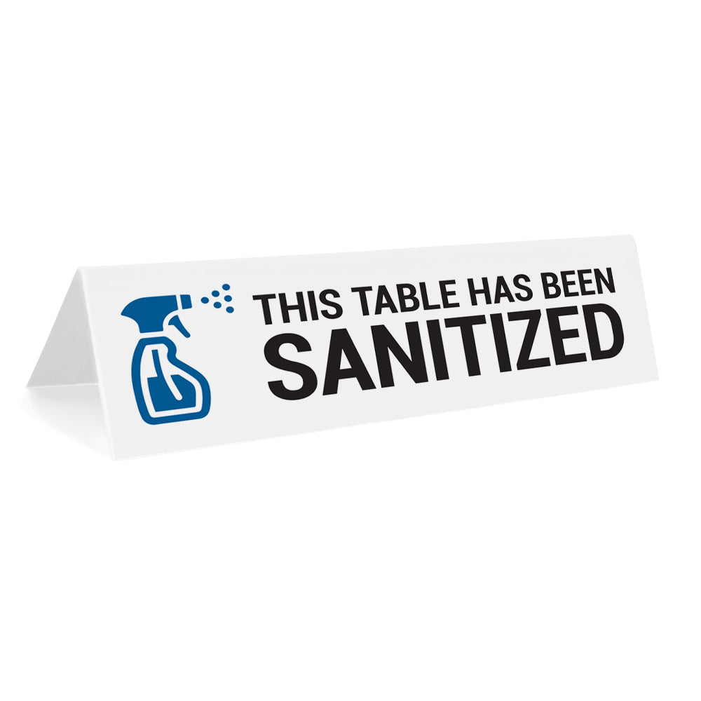 This Table Has Been Sanitized Tabletop Sign – RubberStamps.com