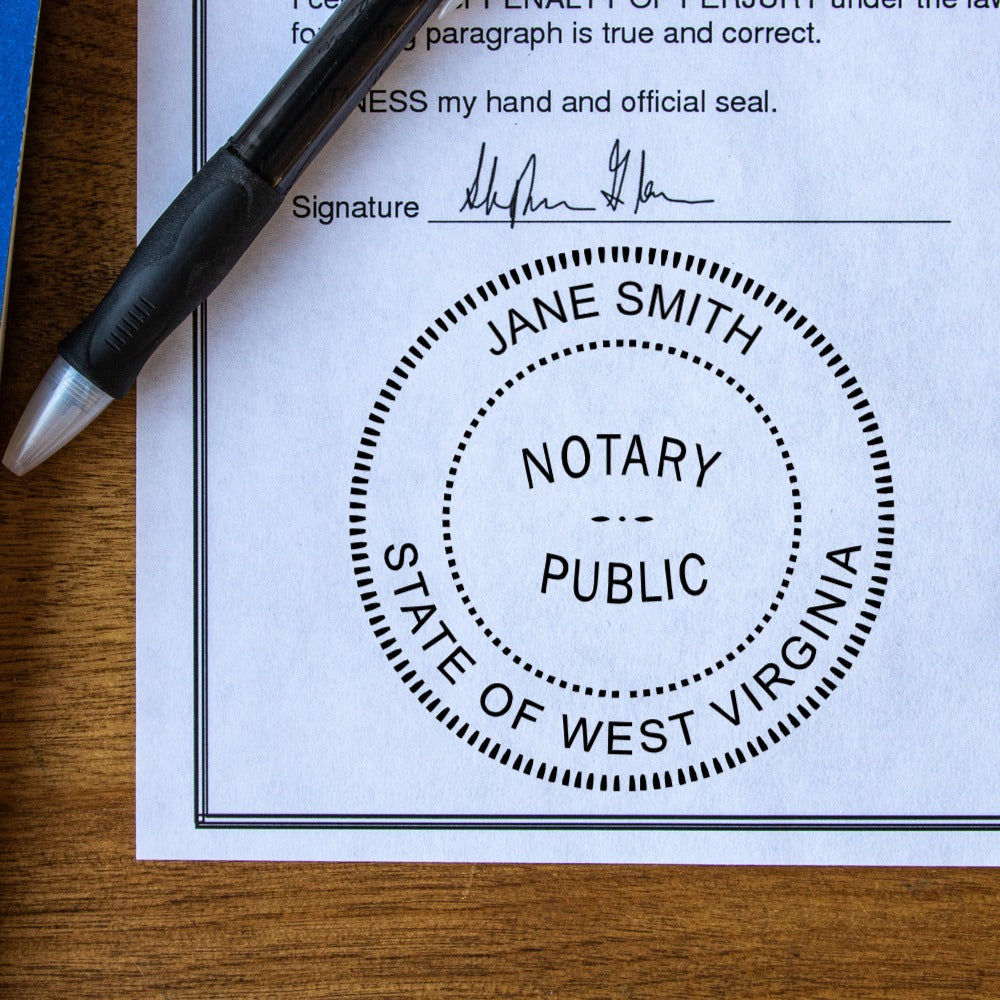 Round West Virginia Notary Stamp – RubberStamps.com