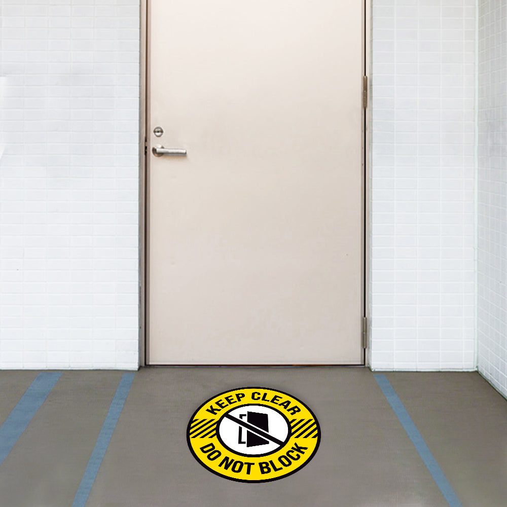 Keep Clear Do Not Block Door Floor Decal – RubberStamps.com