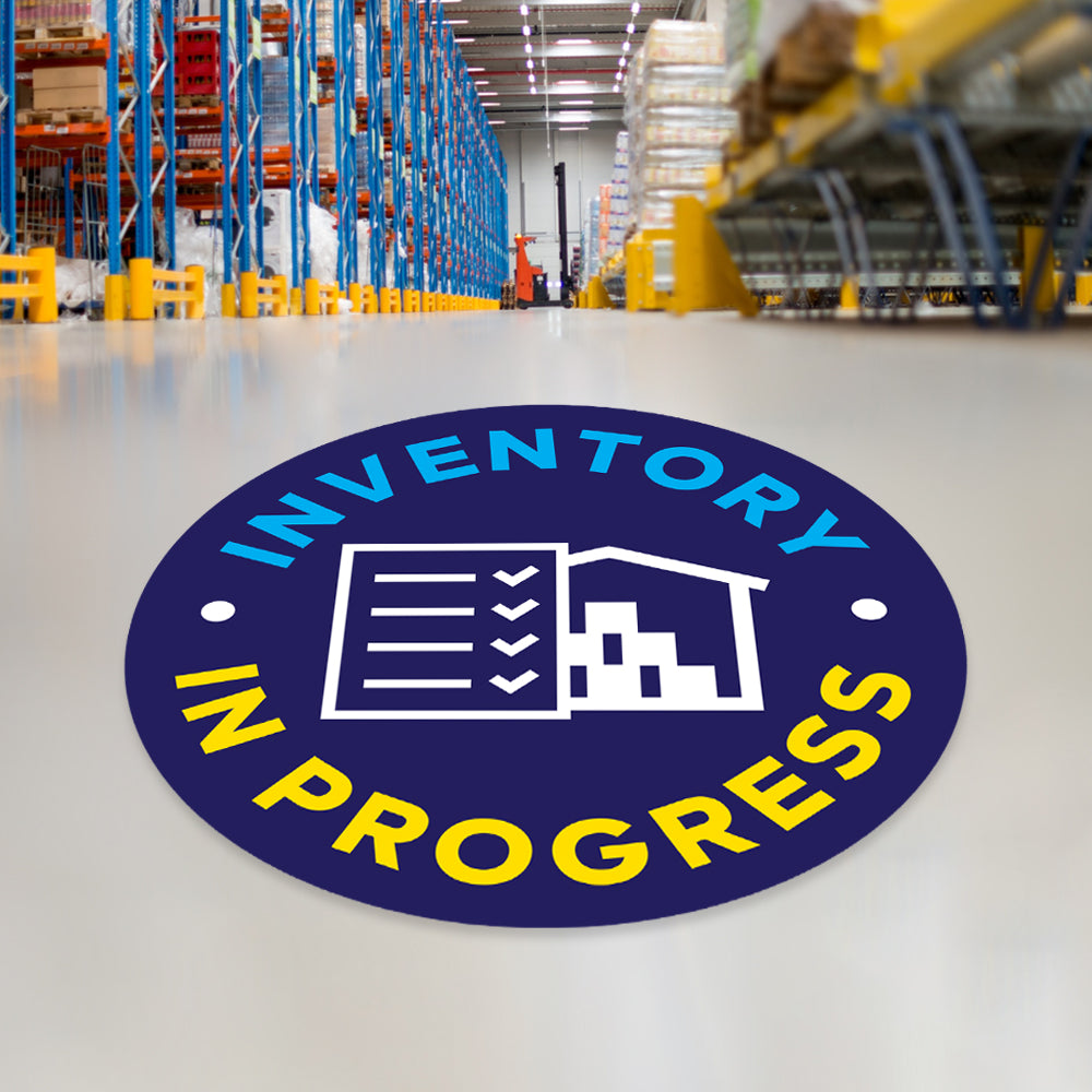 Inventory In Progress Floor Decal – RubberStamps.com