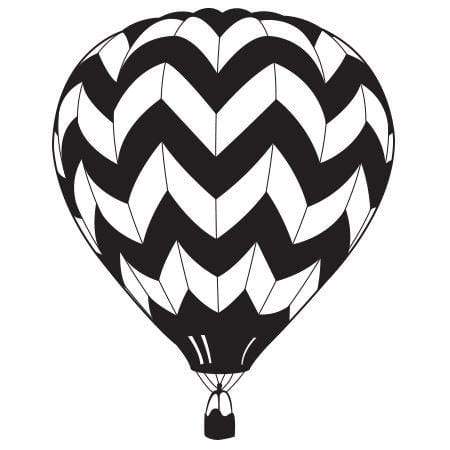 Hot Air Balloon Clipart Black And White