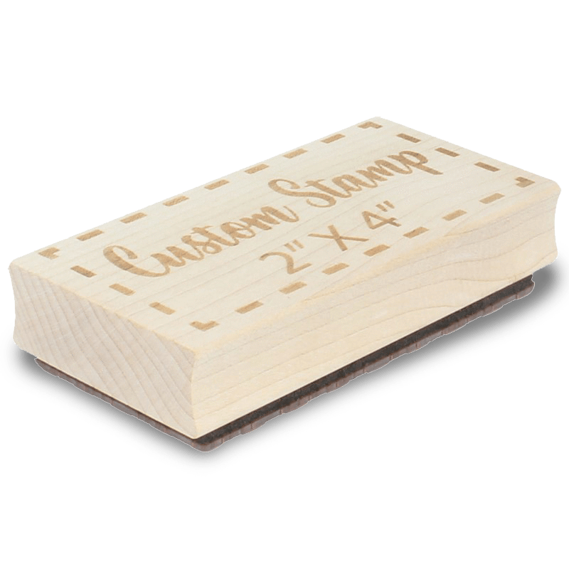 2" by 4" Wood Rubber Stamp – RubberStamps.com