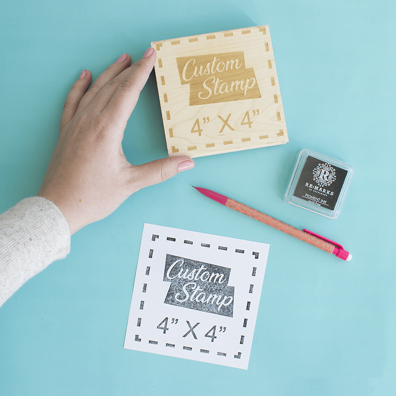 4" by 4" Wood Rubber Stamp – RubberStamps.com