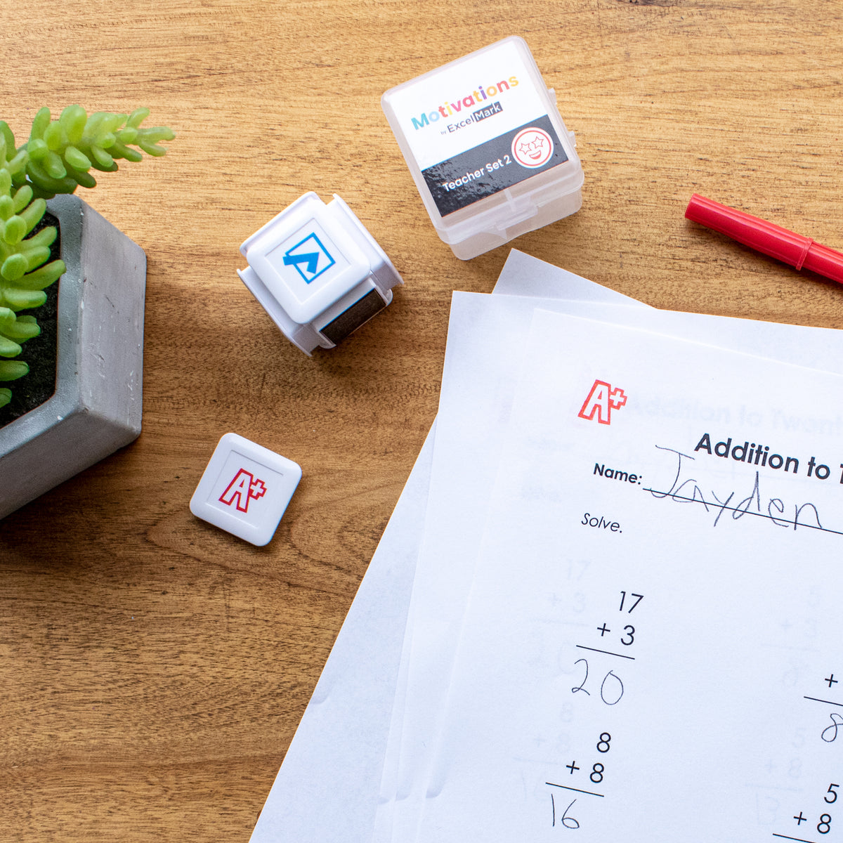 Motivations Teacher Stamp Cube - Set 2 – RubberStamps.com